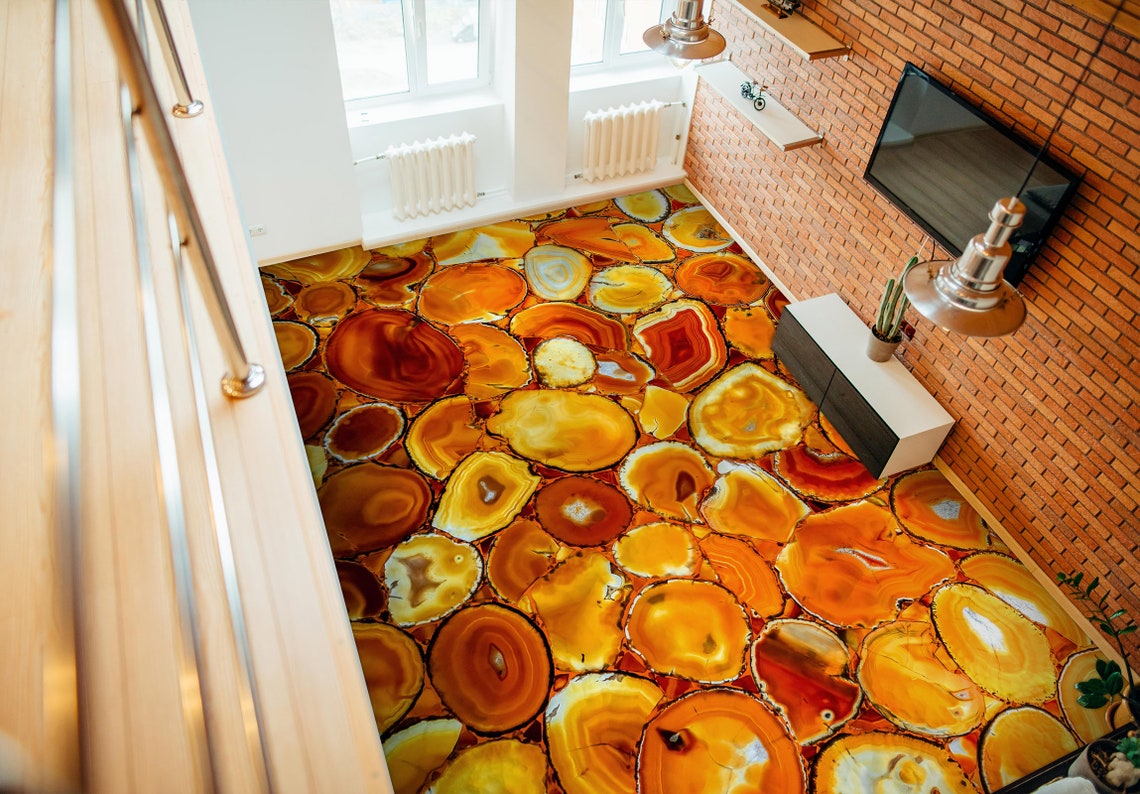 3D Warm Stone Colors 9532 Floor Wallpaper Murals Self-adhesive - Etsy