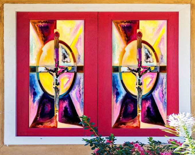 3D Wave Puzzle WD5177 Window Film Print Sticker Cling Stained Glass ...