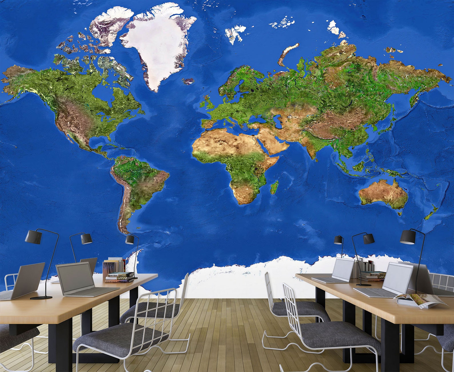 Plant World Map 084 Wallpaper Mural Self Adhesive Peel and - Etsy