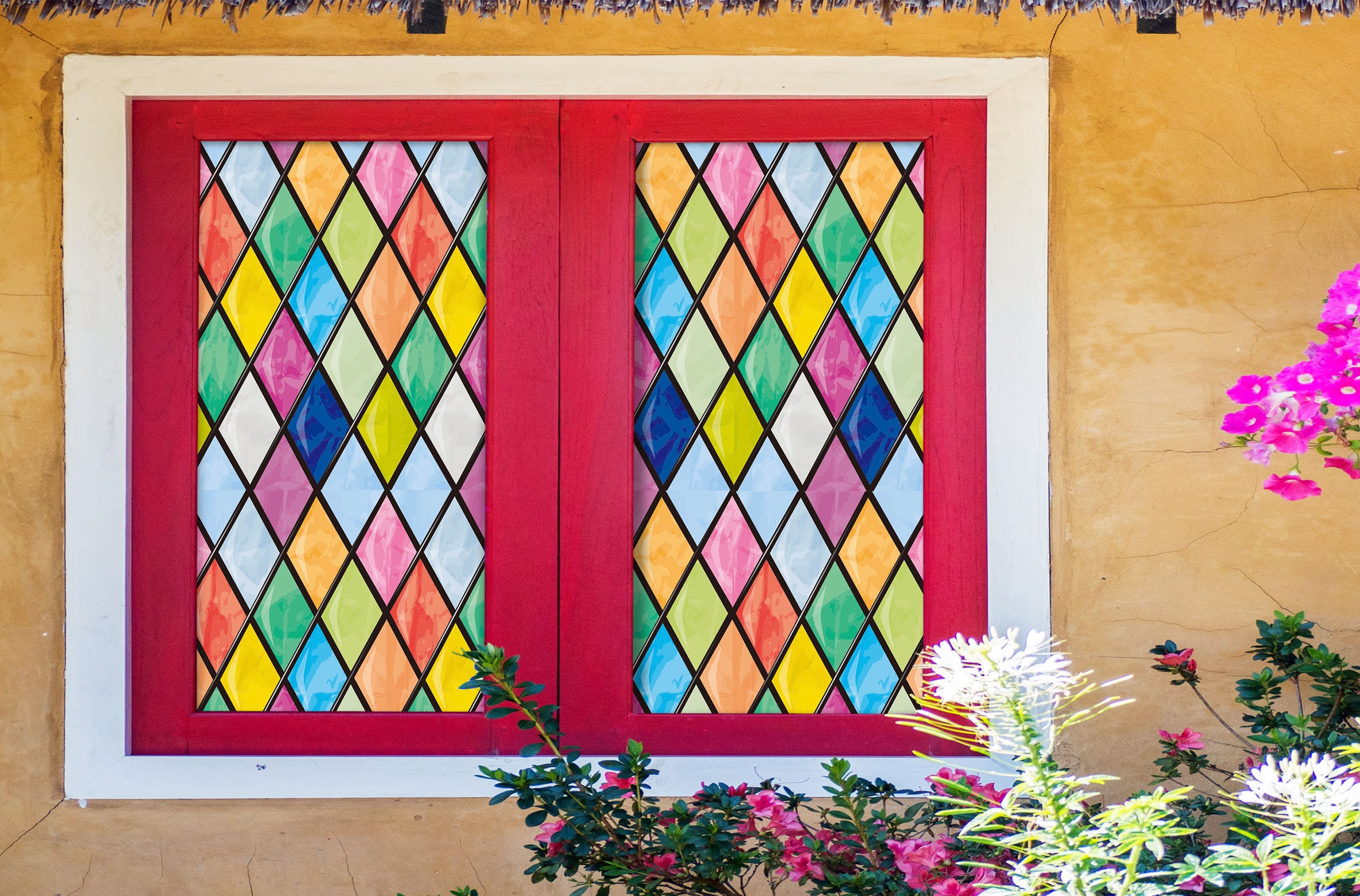 3D Colorful Diamonds W2164 Window Film Print Sticker Cling - Etsy