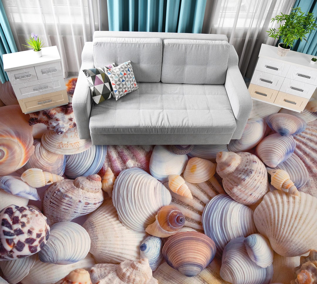 3D Shell Conch 3569 Floor Wallpaper Murals Self-adhesive Removable ...