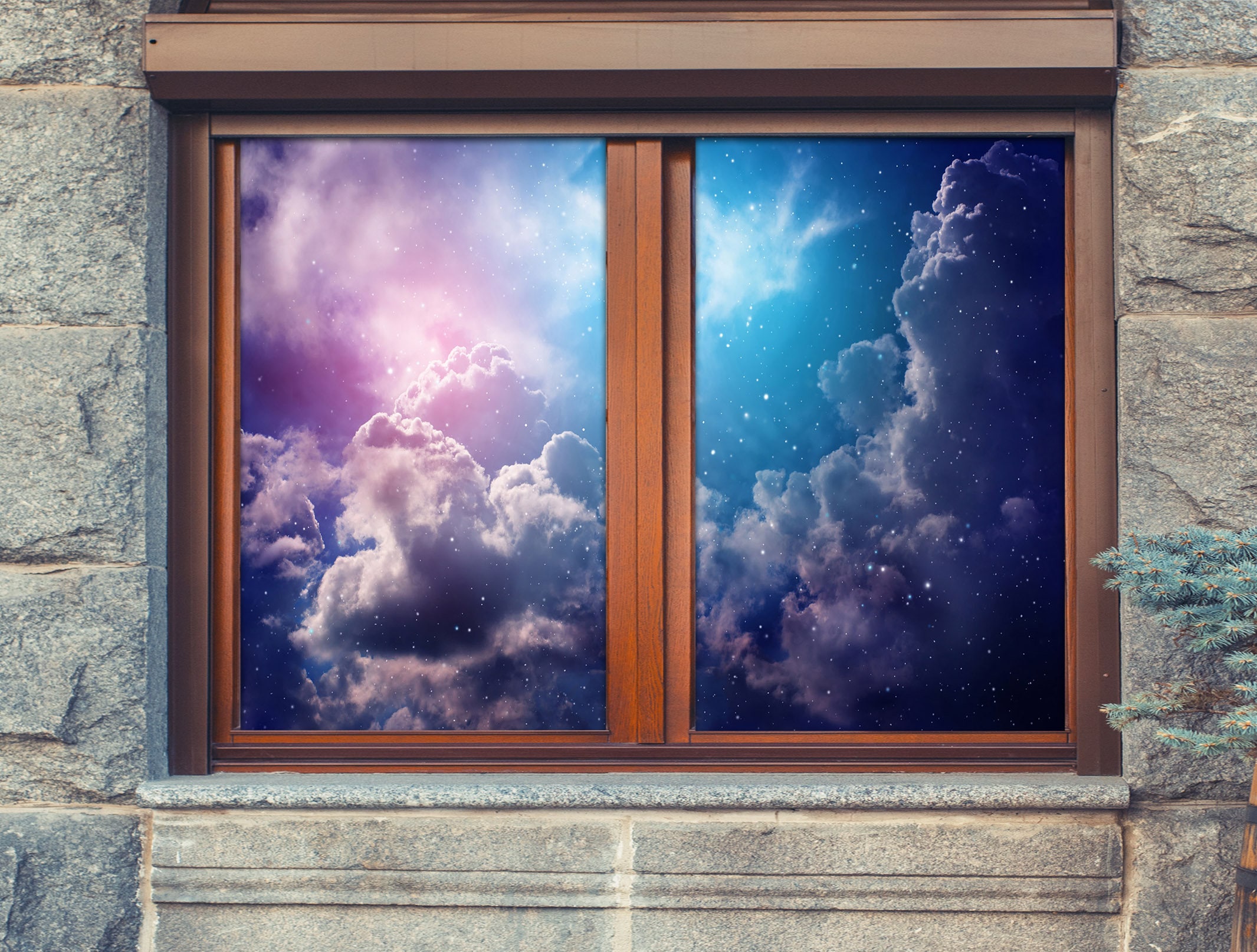 3D Fantasy Galaxy W1838 Window Film Print Sticker Cling | Etsy