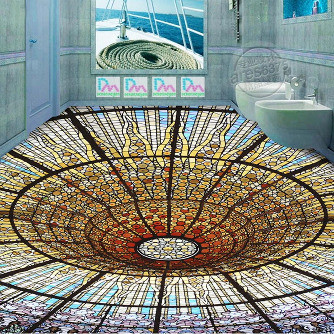 3D Roof Pattern 1517 Floor Wallpaper Murals Self-adhesive Removable ...