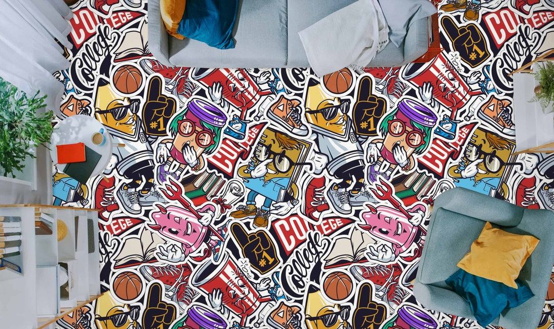 3D Cute Canning Art 7377 Floor Wallpaper Murals Self-adhesive Removable ...