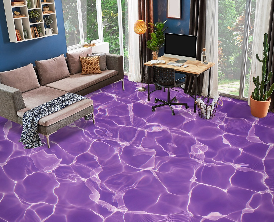 3D Purple Texture 4062 Floor Wallpaper Murals Self-adhesive Removable ...