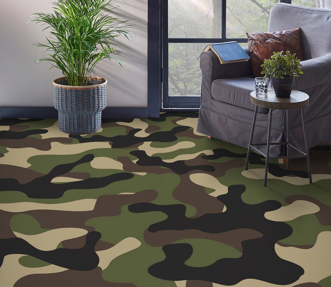 3D Camouflage Art 8422 Floor Wallpaper Murals Self-adhesive Removable ...