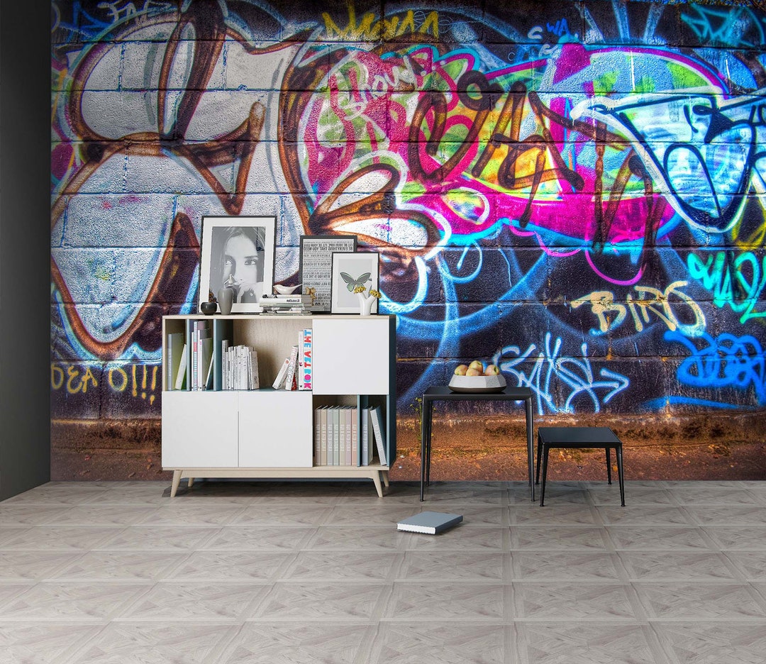 Graffiti Wall 1351 Wallpaper Mural Self Adhesive Peel and Stick Wall ...