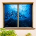 3D Blue Ocean W115 Window Film Print Sticker Cling Stained Glass Xmas ...