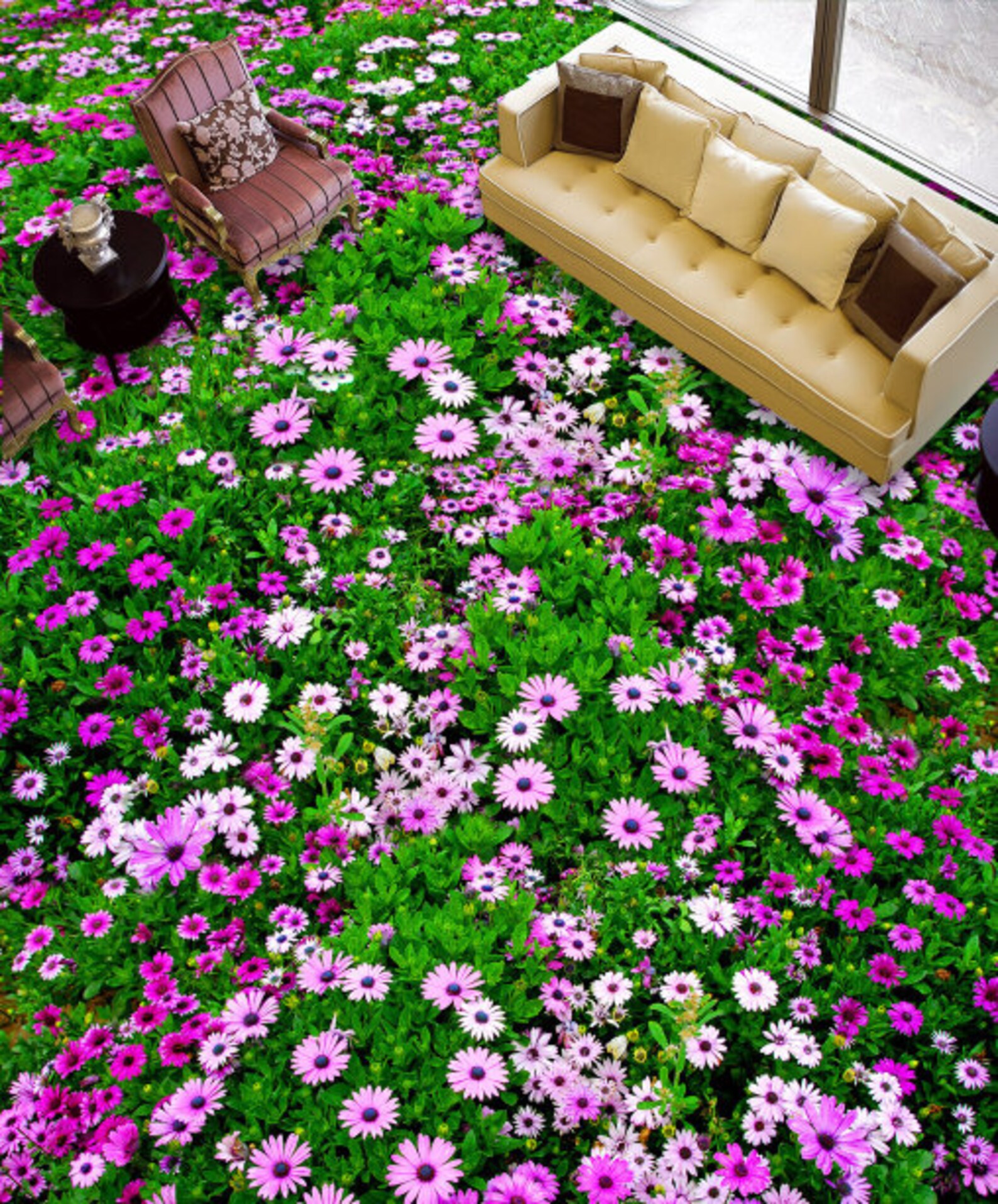 3D Flower Bush 1081 Floor Wallpaper Murals Self-adhesive - Etsy
