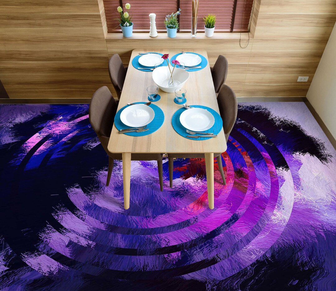 3D Deep Purple Ripples 2510 Floor Wallpaper Murals Self-adhesive ...