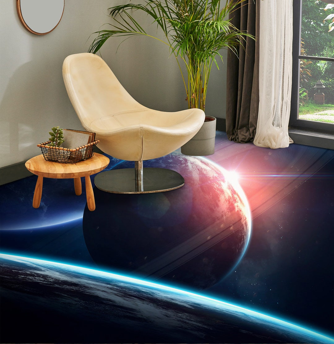 3D Earth Planet Light 2882 Floor Wallpaper Murals Self-adhesive ...