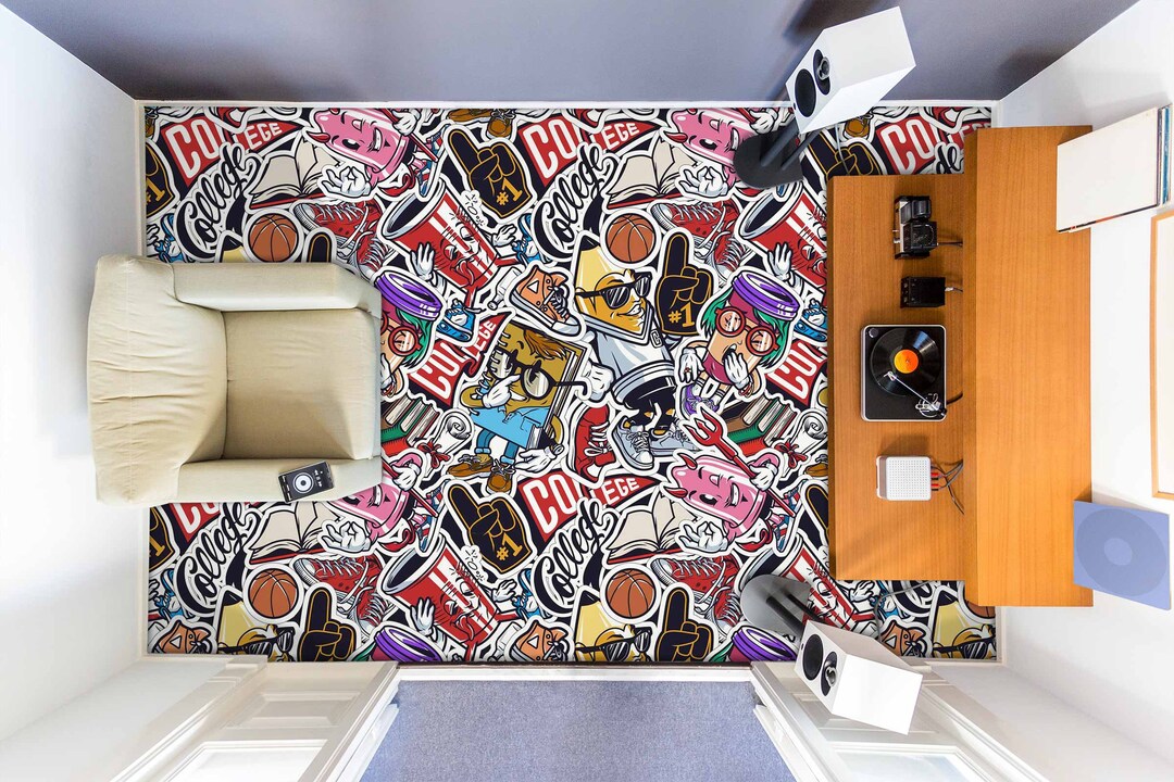 3D Graffiti Art 2165 Floor Wallpaper Murals Self-adhesive Removable ...