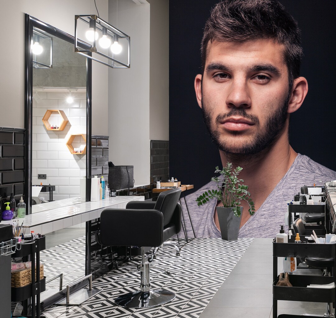 3D Bushy Hairstyle AA2439 Hair Cut Salon Barber Shop Commercial ...