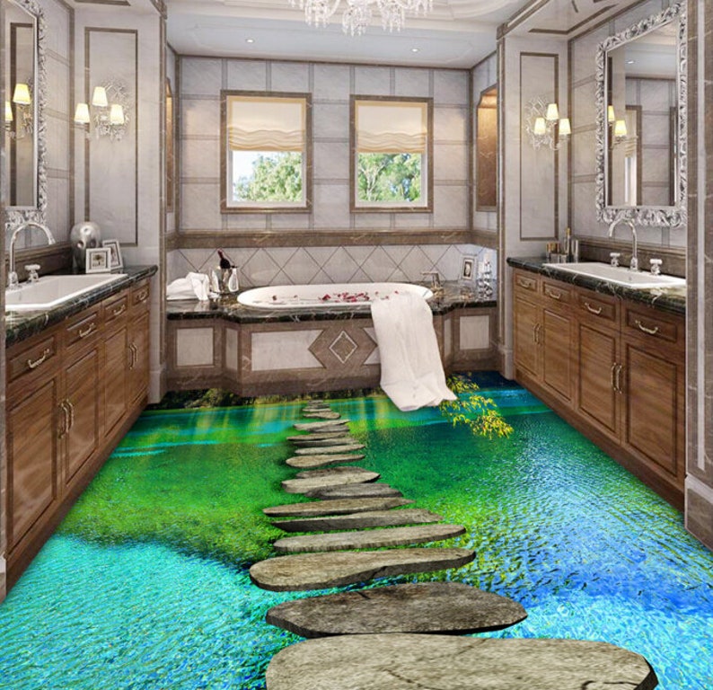 3D Stump Road 0452 Floor Wallpaper Murals Self-adhesive - Etsy