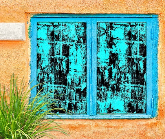 3D Historical Blue Art W2242 Window Film Print Sticker Cling | Etsy