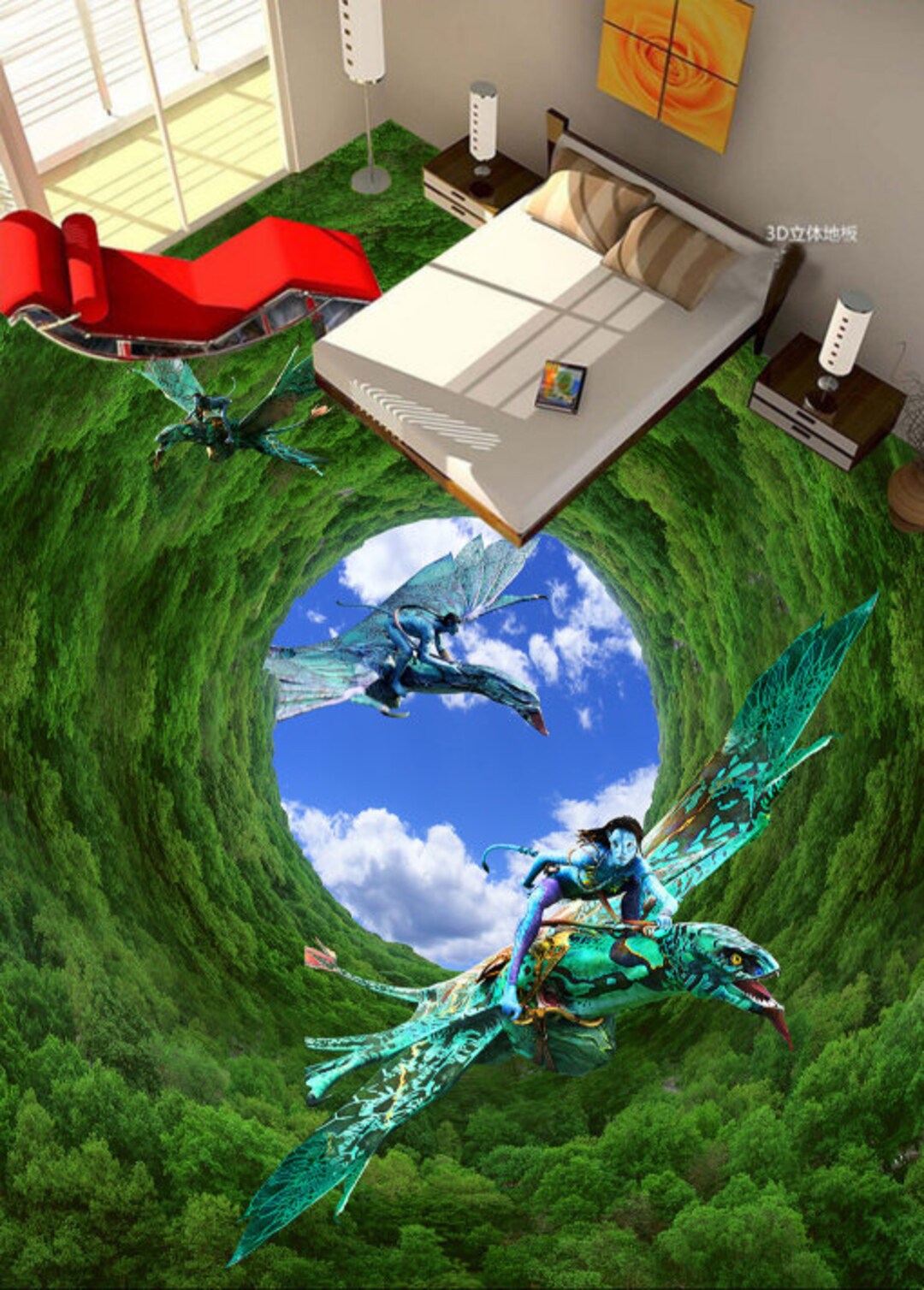 3D Flying Dragon 0277 Floor Wallpaper Murals Self-adhesive Removable ...