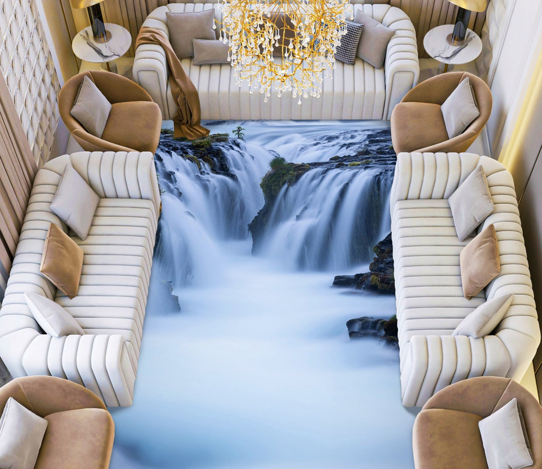3D Clean Waterfall 3198 Floor Wallpaper Murals Self-adhesive Removable ...