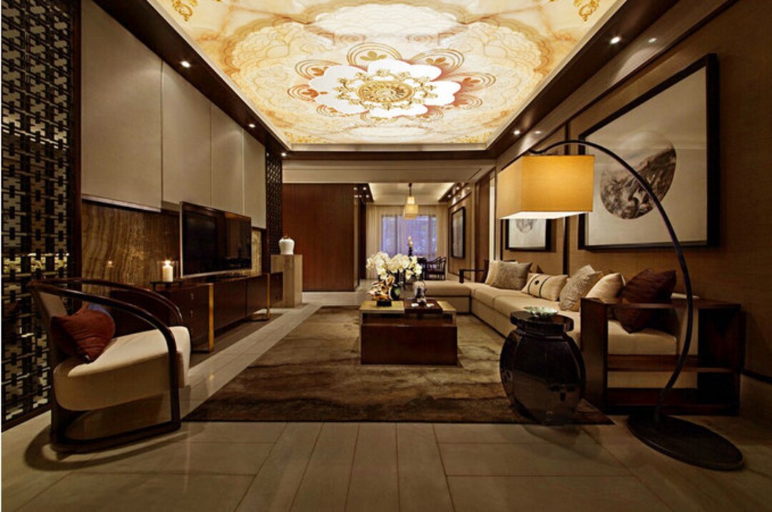 3D Simple Floral C2853 Ceiling Wallpaper Removable Self Adhesive ...