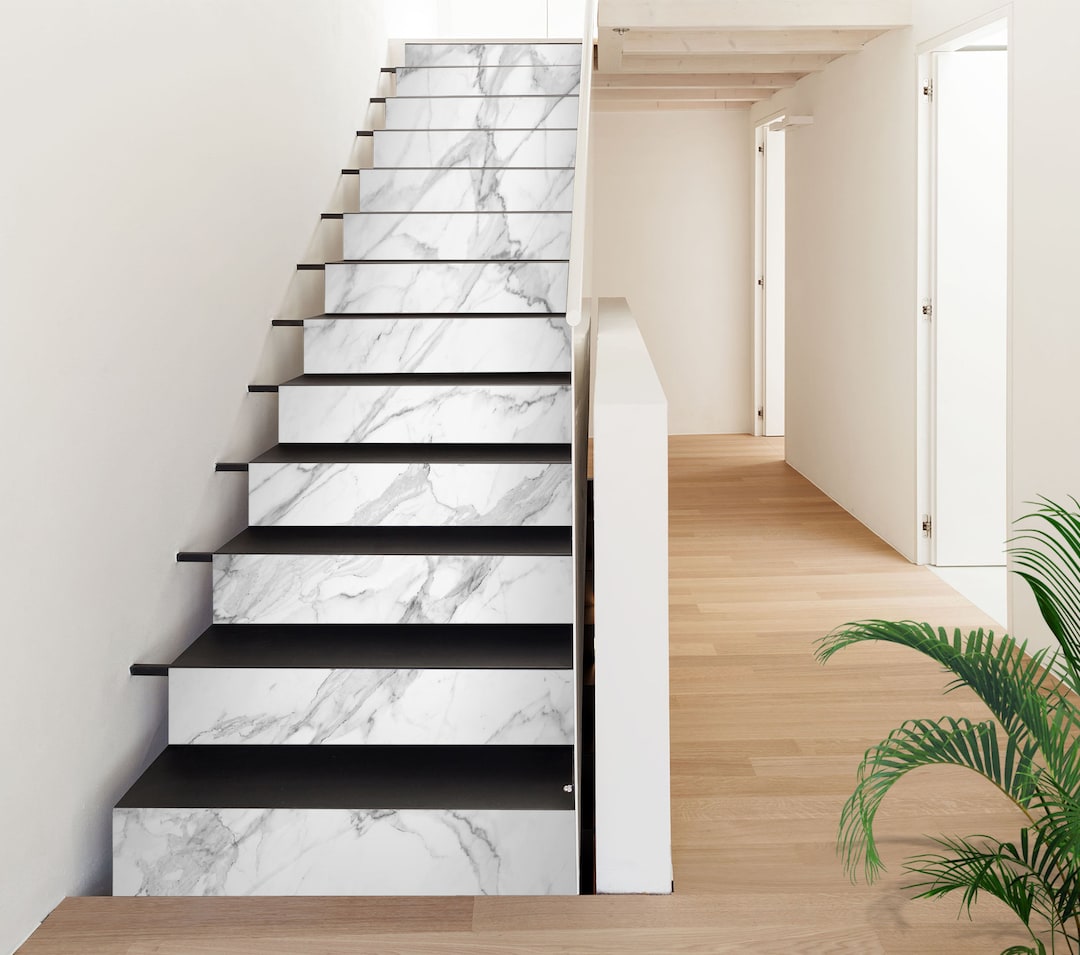 3D White Marble SS0397 Pattern Tile Marble Stair Risers Decoration ...