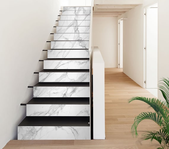 3D White Marble SS0397 Pattern Tile Marble Stair Risers - Etsy