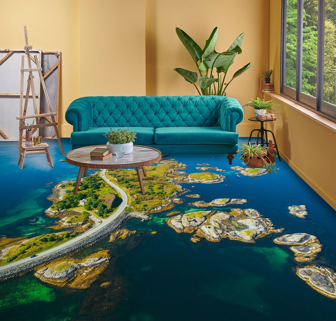 3D Lake Scenery 5068 Floor Wallpaper Murals Self-adhesive Removable ...