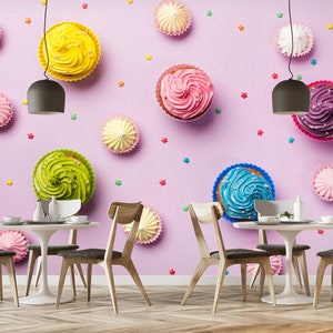 123"x87"(312x219cm) Color Cake 901 Wallpaper Mural Self Adhesive Peel ...