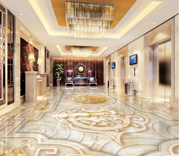 3D Yellow Jade 0960 Floor Wallpaper Murals Self-adhesive | Etsy