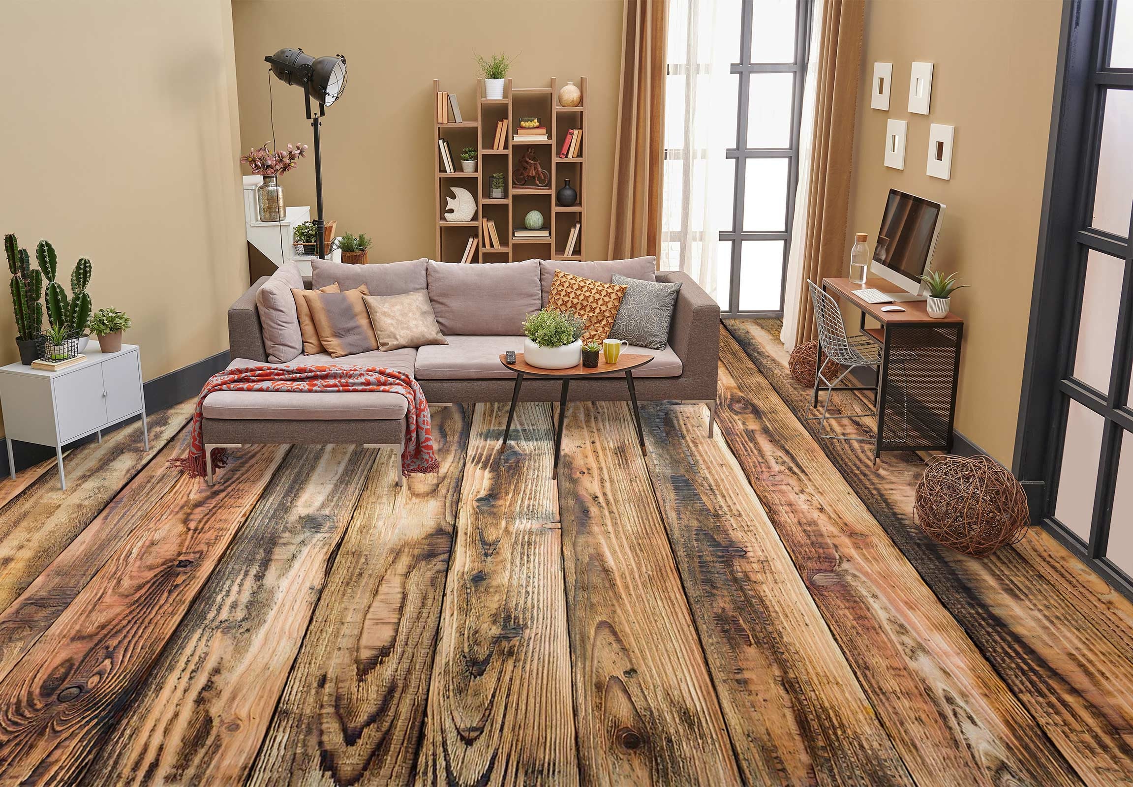 3D Nature's Wood Grain 9308 Floor Wallpaper Murals - Etsy