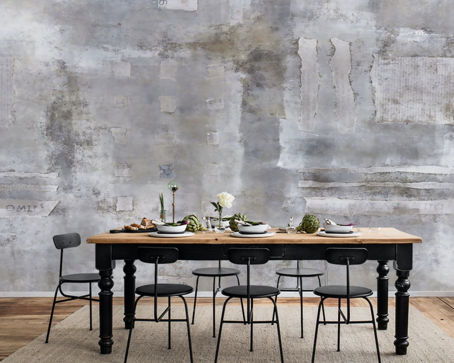 Grey Wall 3180 Wallpaper Mural Self Adhesive Peel and Stick - Etsy