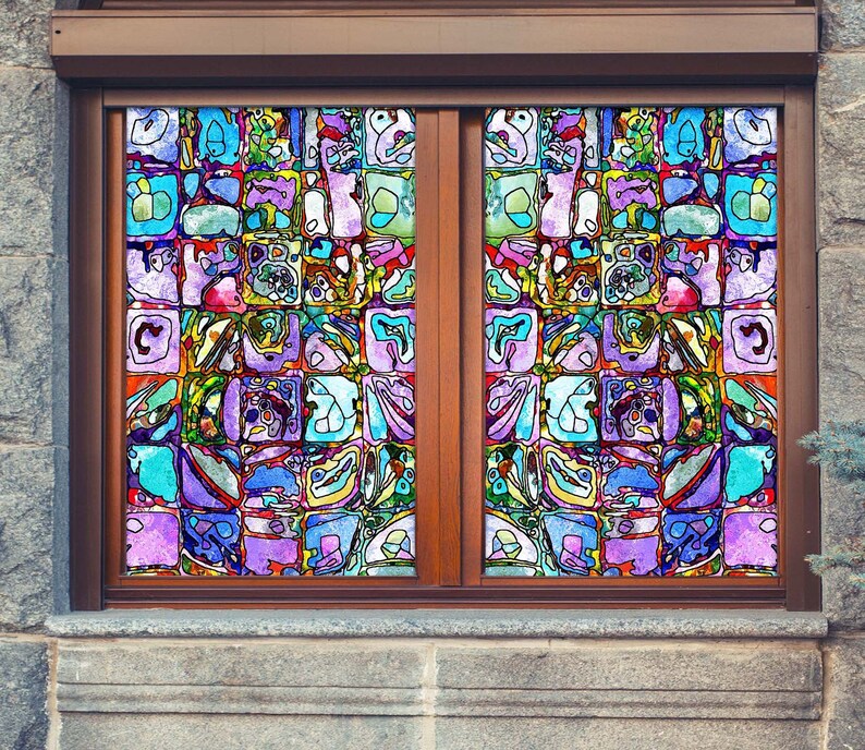 3D Wonderful Painting W6566 Window Film Print Sticker Cling Stained ...