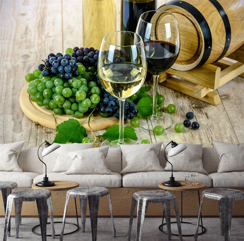 Grape Wine 2049 Wallpaper Mural Self Adhesive Peel and Stick | Etsy