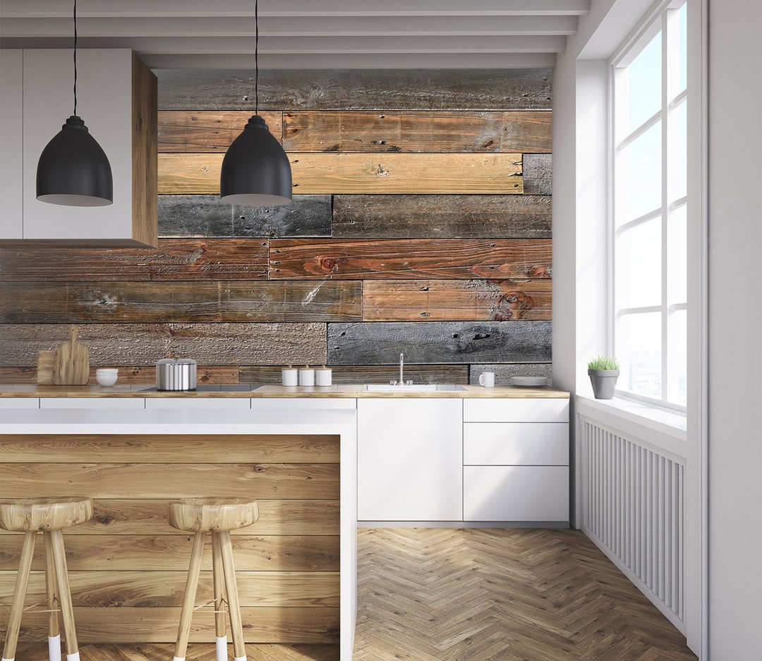 Wooden Board 1284 Wallpaper Mural Self Adhesive Peel and Stick Wall ...