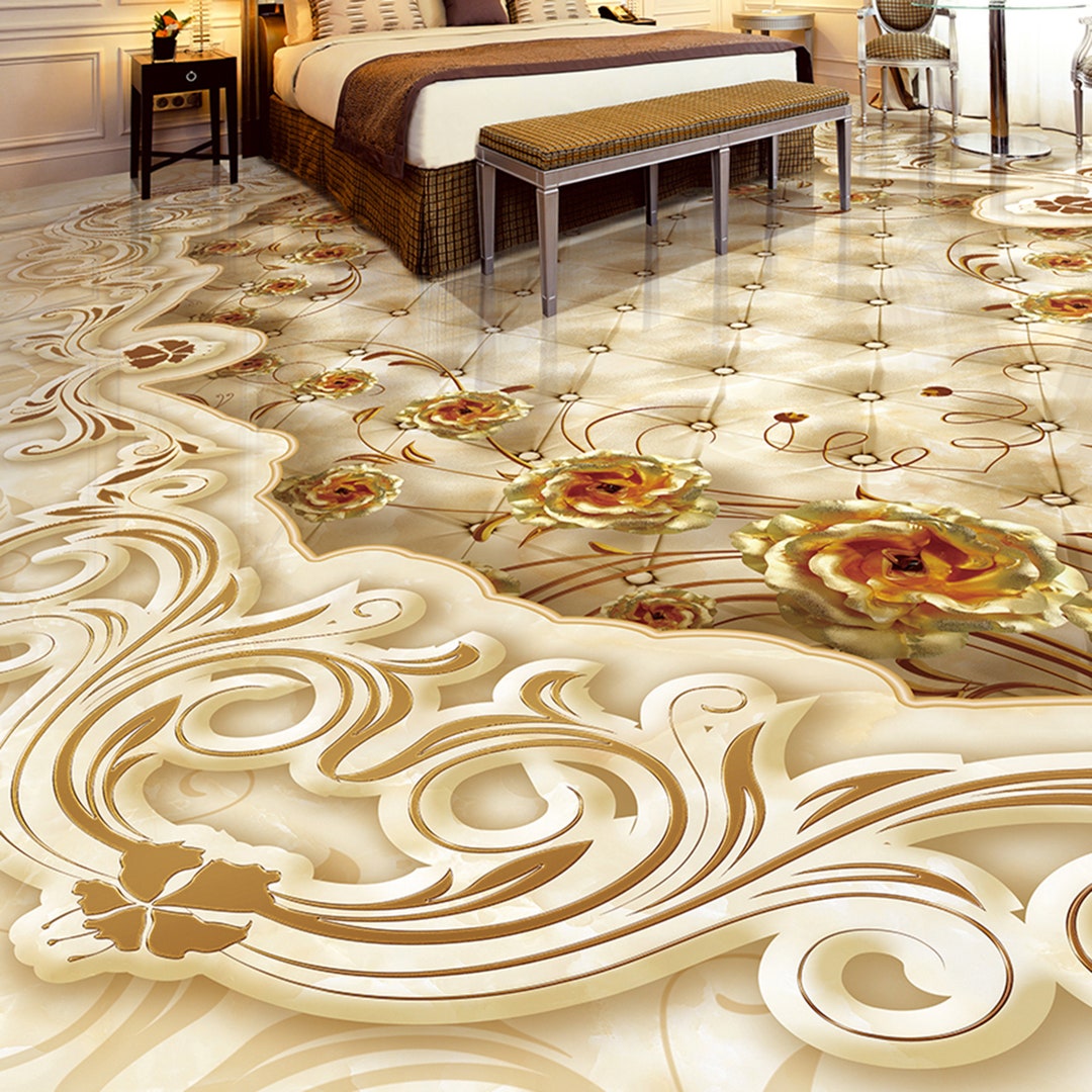 3D European Style 1662 Floor Wallpaper Murals Self-adhesive Removable ...