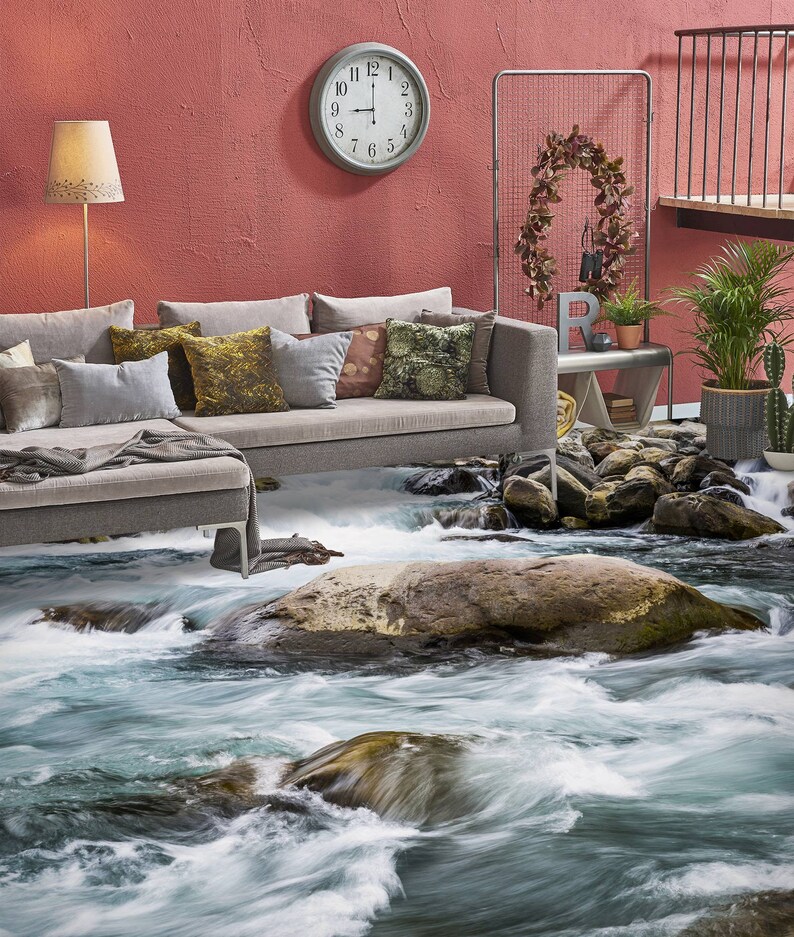 3D the Power of Water 7301 Floor Wallpaper Murals - Etsy