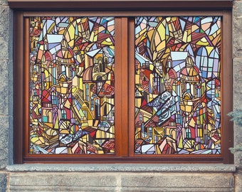 Colorful Castle Window Decals - Etsy