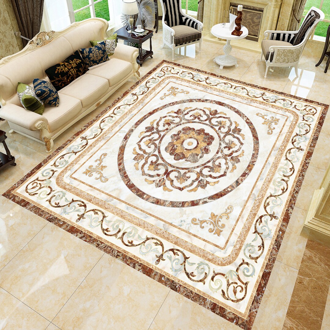 3D Leaf Pattern 1560 Floor Wallpaper Murals Self-adhesive Removable ...