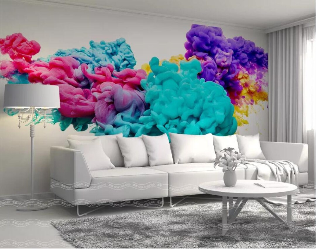 Colored Smoke WC270 Wallpaper Mural Self Adhesive Peel and Stick Wall ...