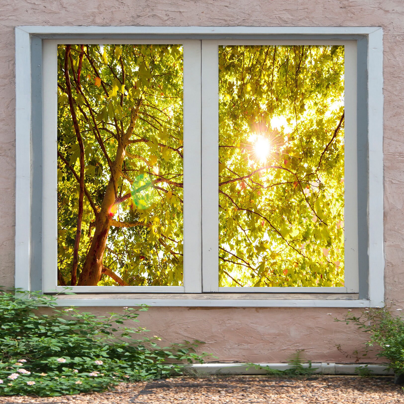 3D Gentle Sunshine W998 Window Film Print Sticker Cling Stained Glass ...