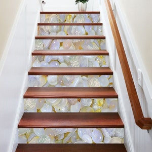 3D White Jade S1433 Pattern Tile Marble Stair Risers Decoration Photo ...