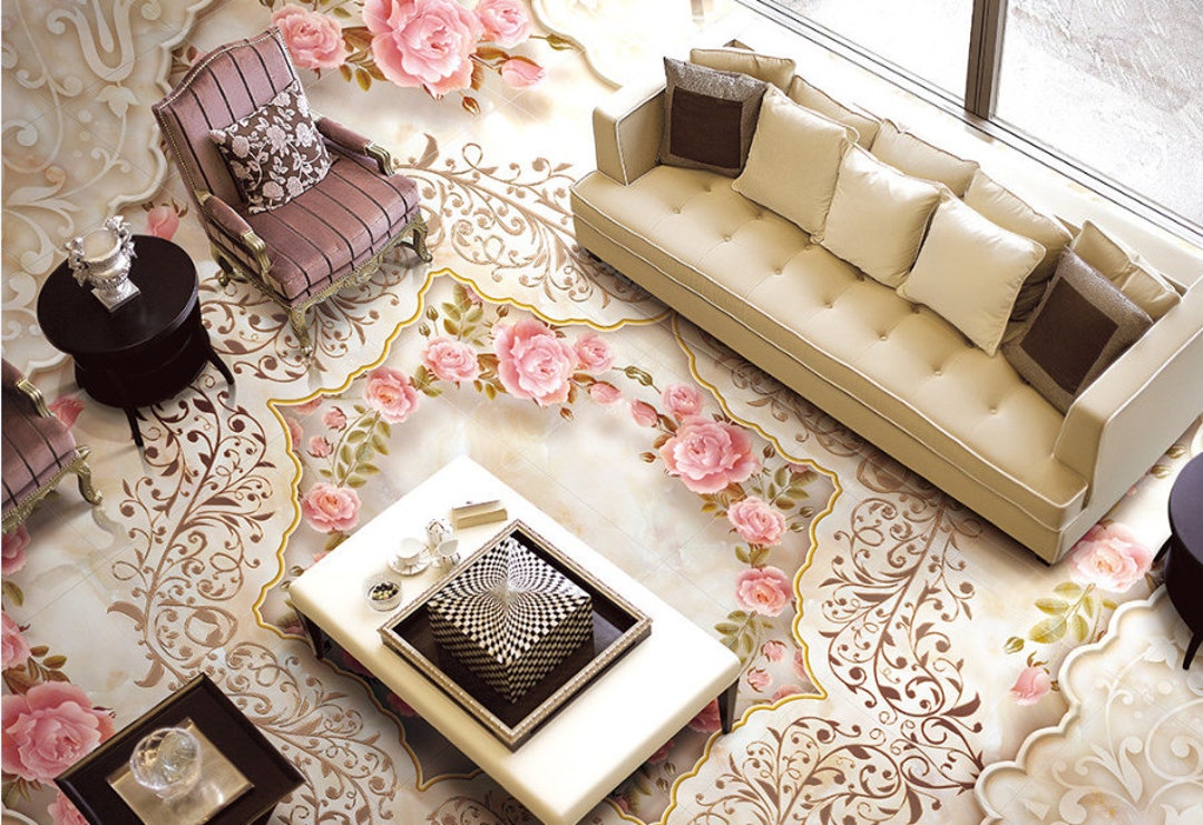 3D Pattern Roses 0949 Floor Wallpaper Murals Self-adhesive Removable ...