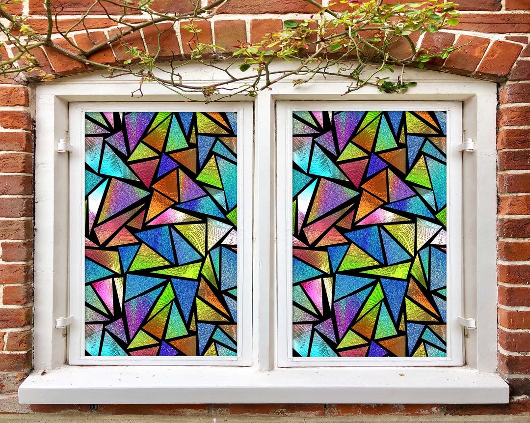 3D Stacked Triangles W2310 Window Film Print Sticker Cling - Etsy