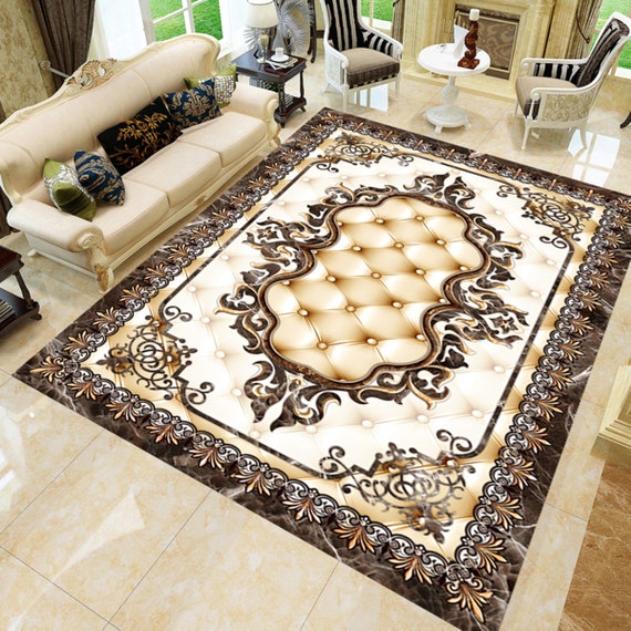 3D Black Leaf Lace 1973 Floor Wallpaper Murals Self-adhesive | Etsy