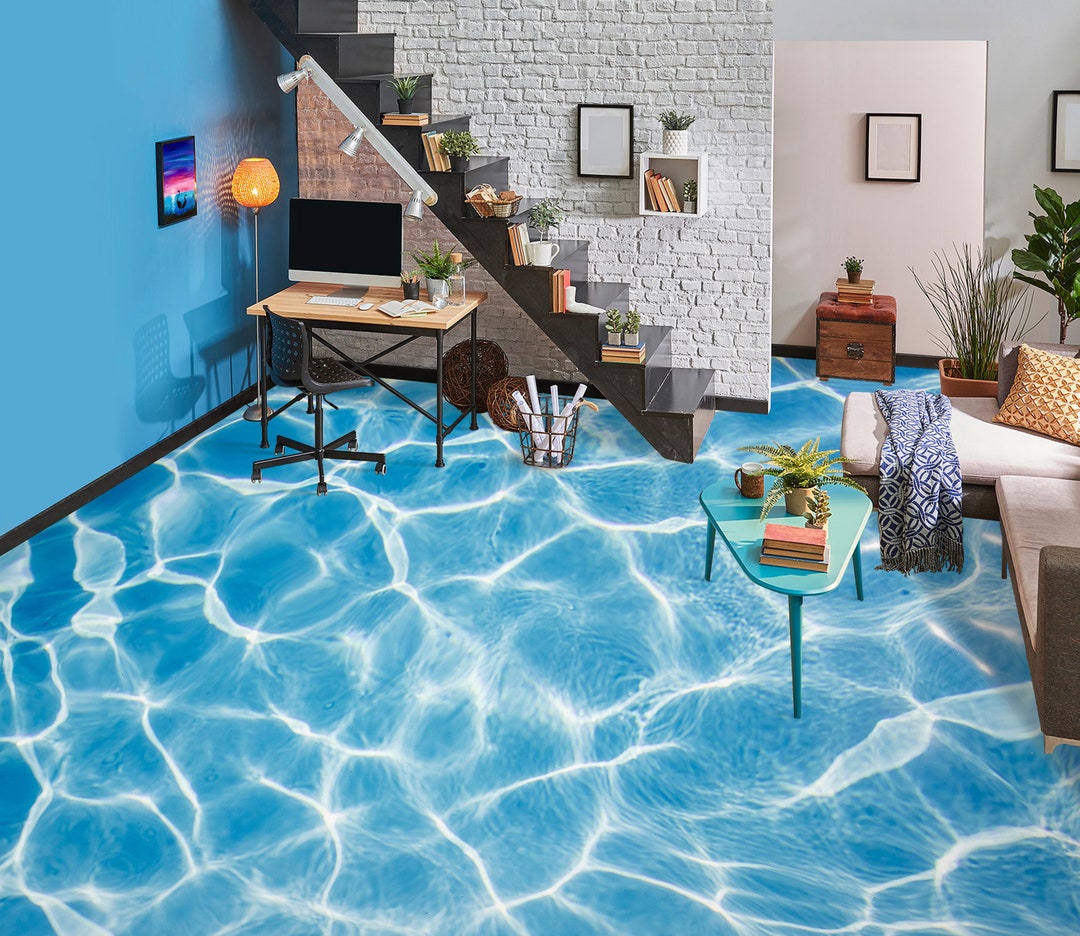 3D Art Light Ripples 2401 Floor Wallpaper Murals Self-adhesive - Etsy