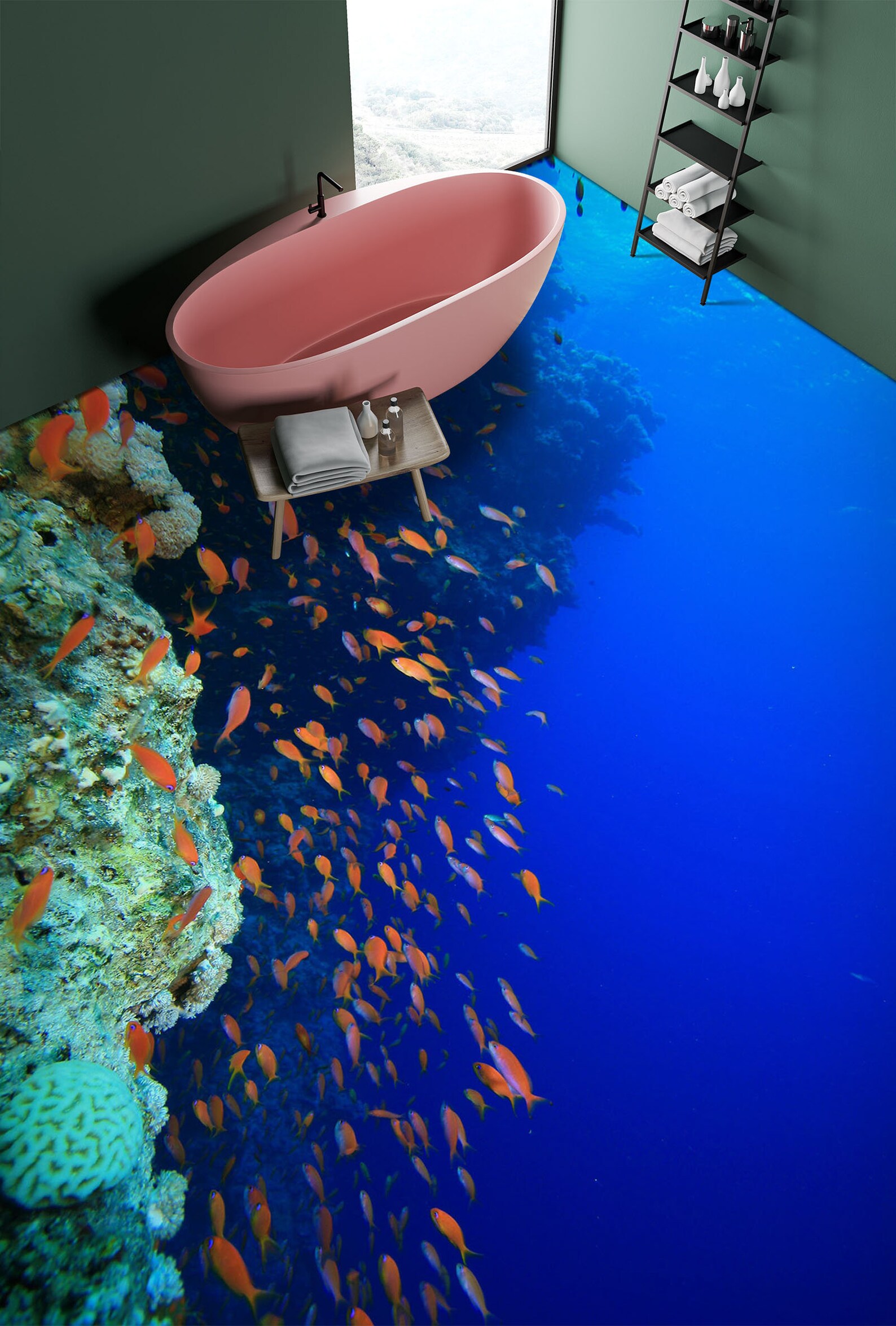 3D Attract Small Fish 8902 Floor Wallpaper Murals | Etsy