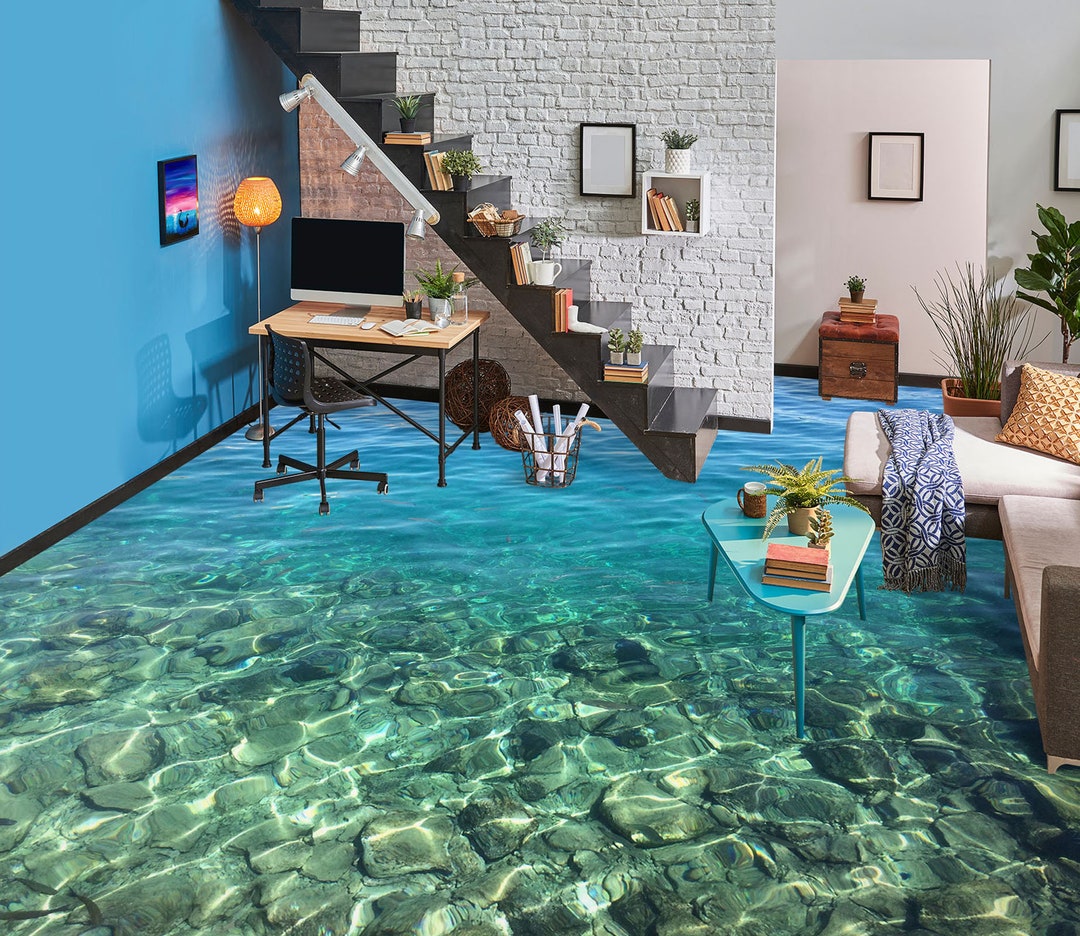 3D Water Happiness 8666 Floor Wallpaper Murals Self-adhesive Removable ...