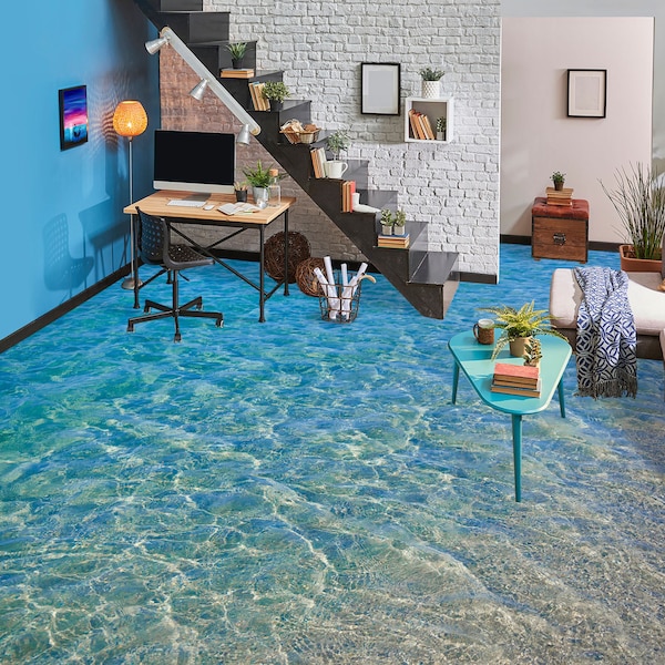Water Floor Mural - Etsy