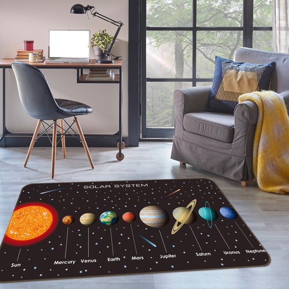 3D Solar System Science FA5557 Floor Non Slip Rug Carpet Room | Etsy
