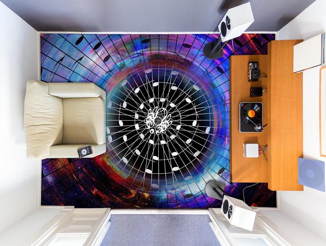 3D Musical Note 4419 Floor Wallpaper Murals Self-adhesive Removable ...