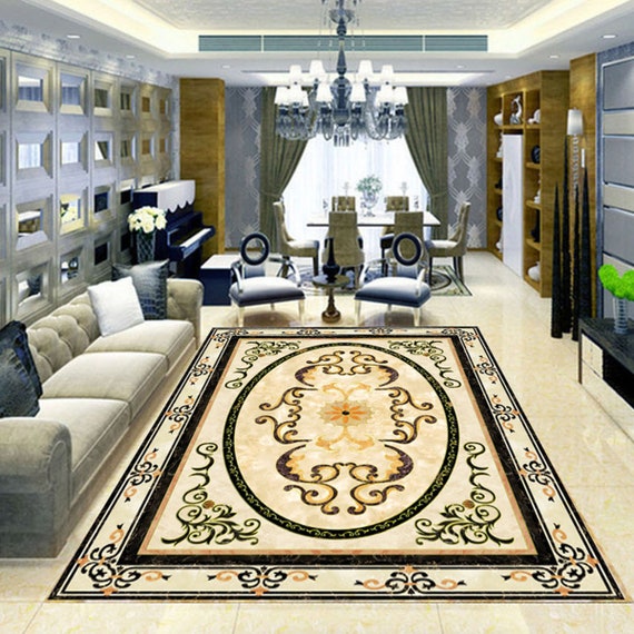 3D Leaf Pattern 1926 Floor Wallpaper Murals Self-adhesive | Etsy