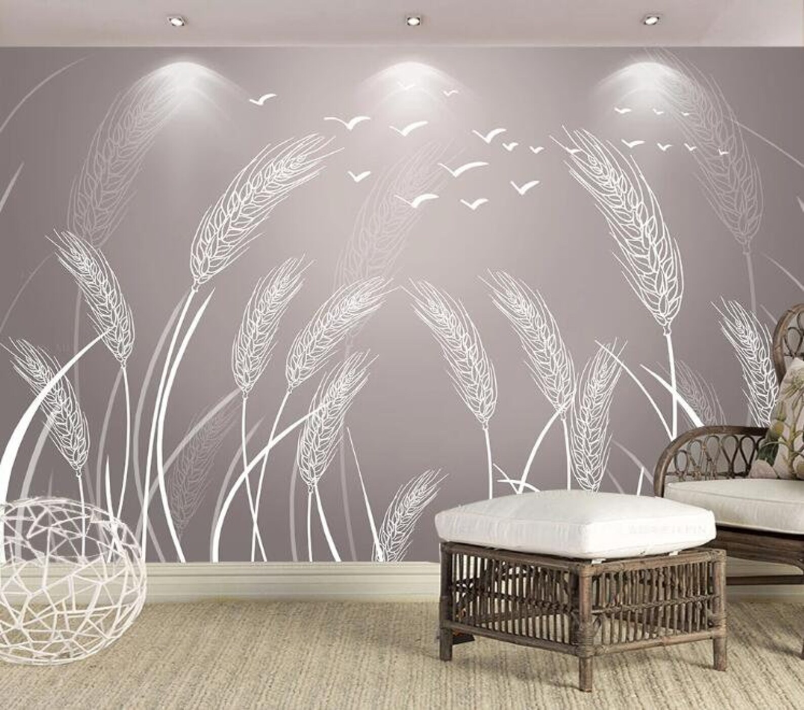 Wheat Pattern WC101 Wallpaper Mural Self Adhesive Peel and - Etsy Australia